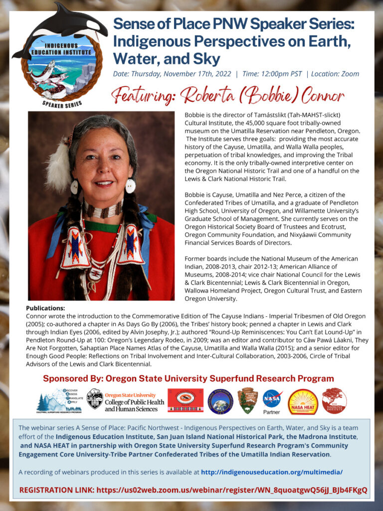 Sense of Place PNW Speaker Series: Indigenous Perspectives on Earth ...