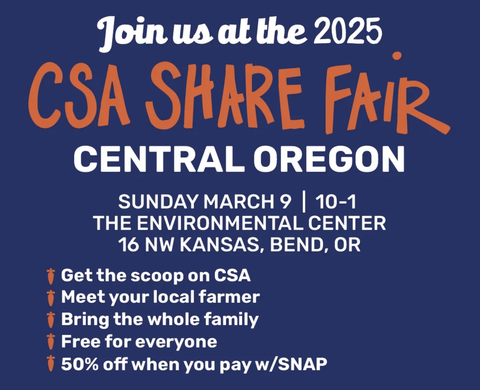 2025 Central Oregon CSA Share Fair | The Environmental Center